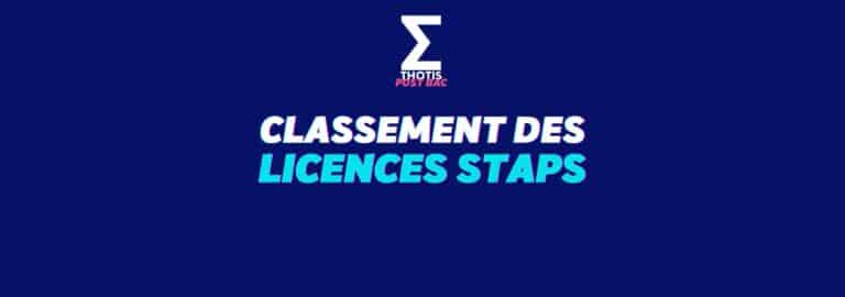 Le classement Thotis des licences STAPS - Thotis