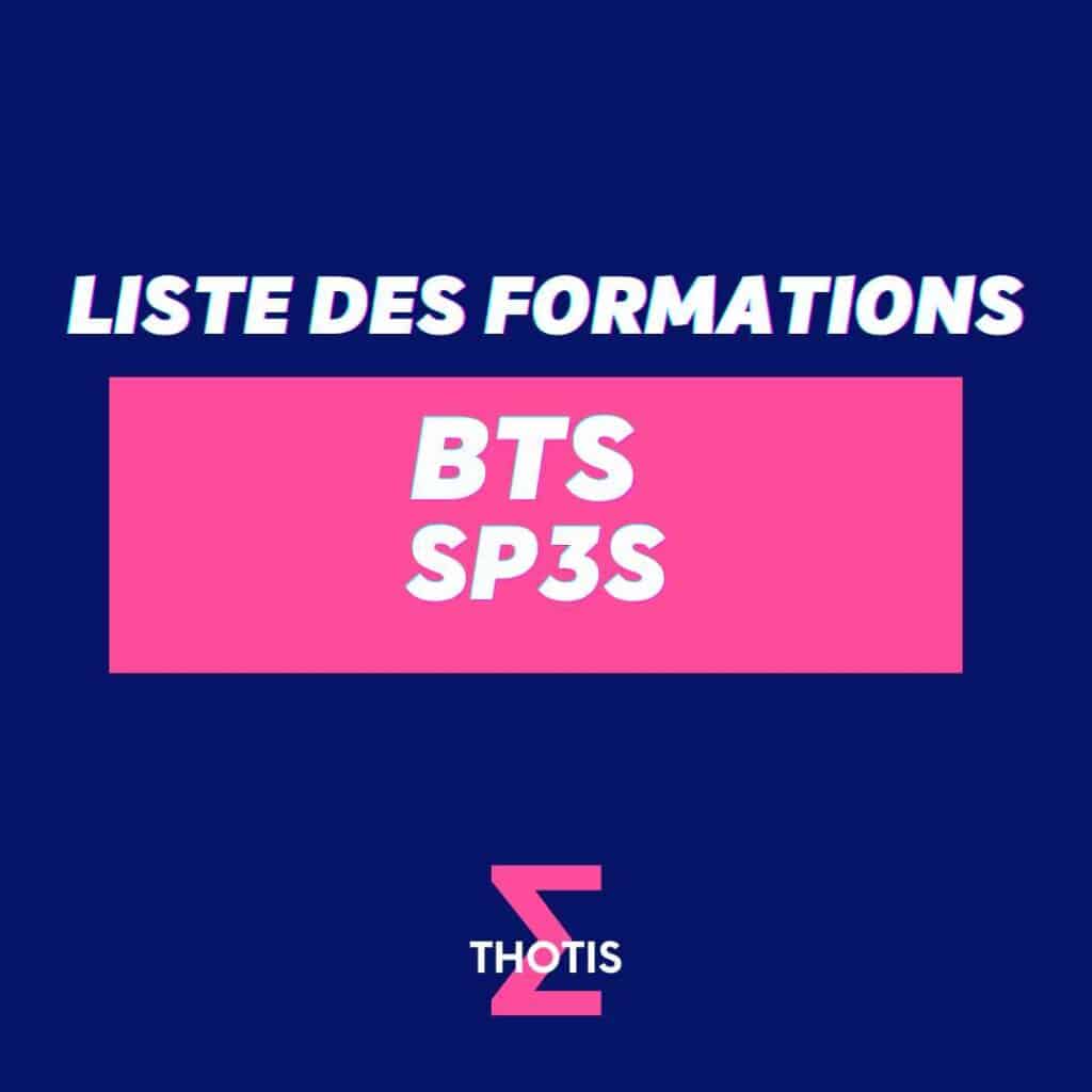 Liste des BTS SP3S en 2023 – Annuaire Parcoursup - Thotis