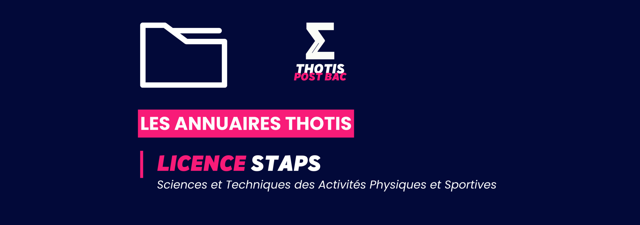Liste des licences STAPS – Annuaire Parcoursup 2025 - Thotis