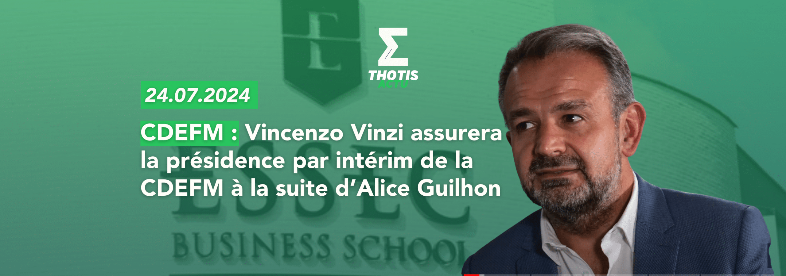 Vincenzo Vinzi assurera la présidence par intérim de la CDEFM à la ...