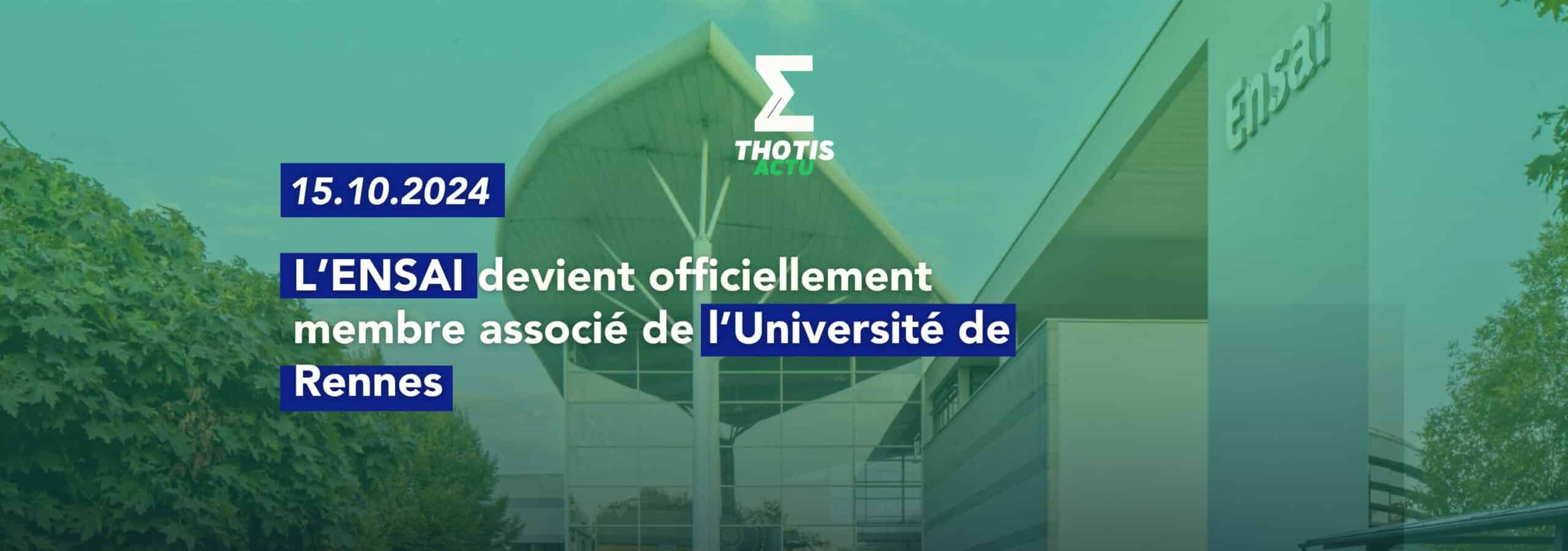 L’ENSAI devient officiellement membre associé de l’Université de Rennes ...