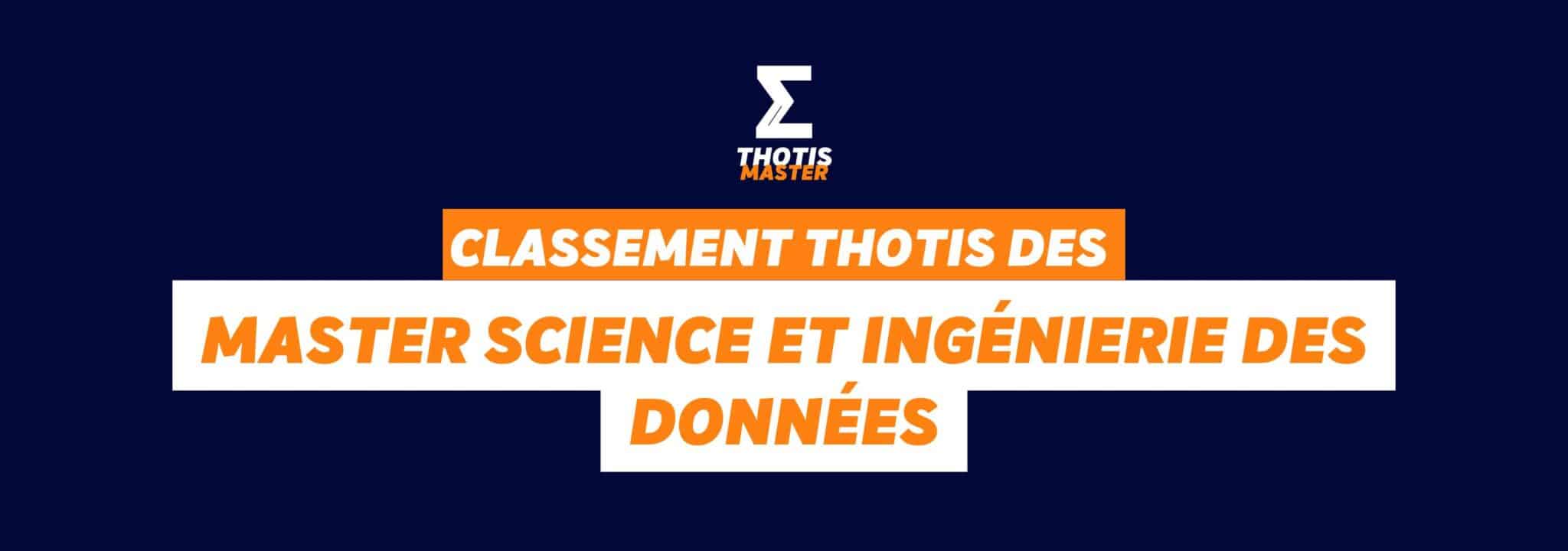 Classement Thotis des masters Science et ingénierie des données en 2026 ...