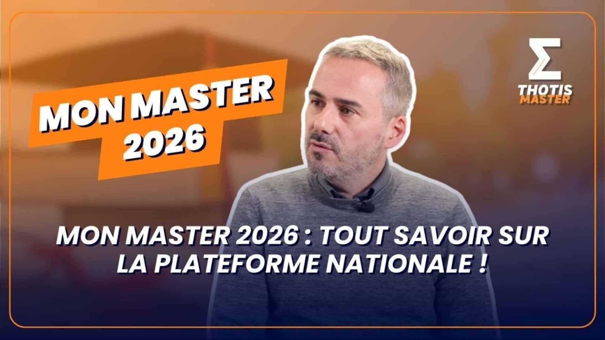 Mon Master 2026 : la procédure d’admission en Master 1 - Thotis